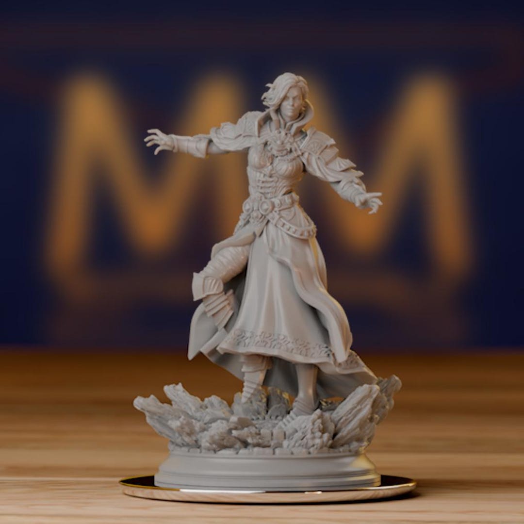 Human Sorcerer Miniature Female Sorceress Mini Dungeons and Dragons RPG ...