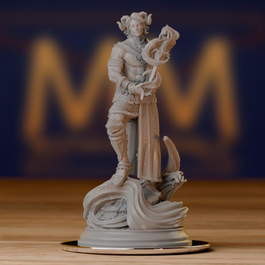 Tiefling Warlock Miniature Male Caster Bard Mini Dungeons and Dragons ...