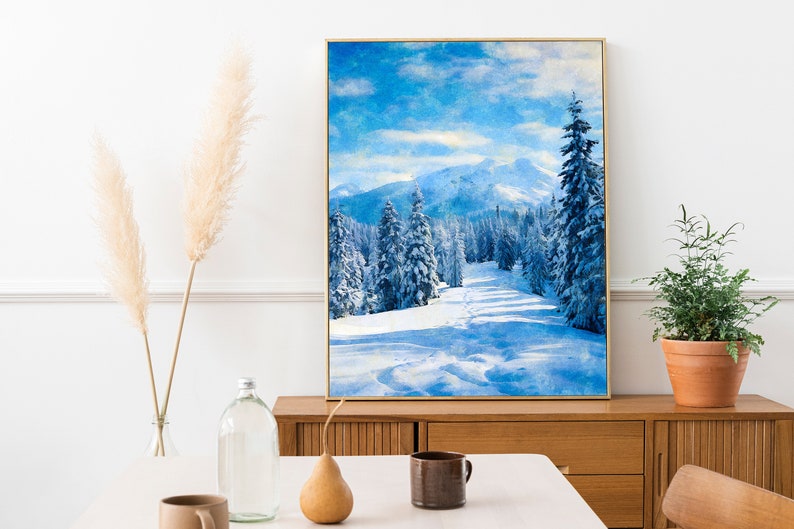 The Four Seasons V.2 - Set of 4 Watercolour Paintings, Home Decor ...