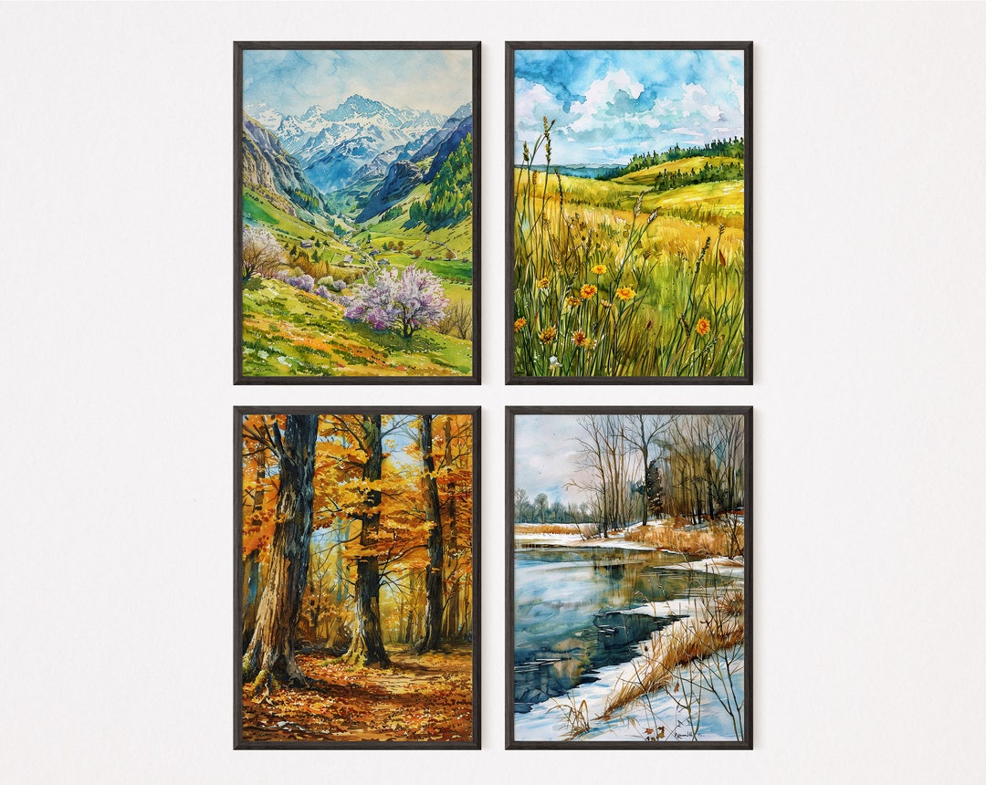The Spectrum - Four Seasons - Watercolor Prints | Set of 4 | Seasons ...