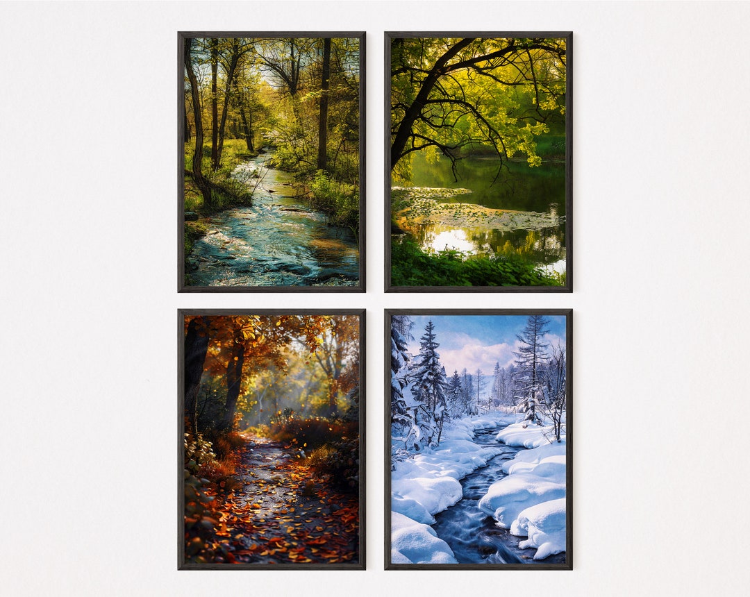 The Four Seasons - Set of 4 Photo Art | Home Decor | Spring, Summer ...