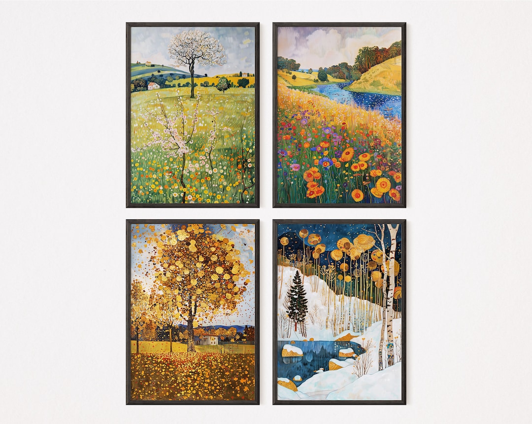 The 4 Season Wall Art | Fine Art Print | Set of 4 | Spring | Summer ...