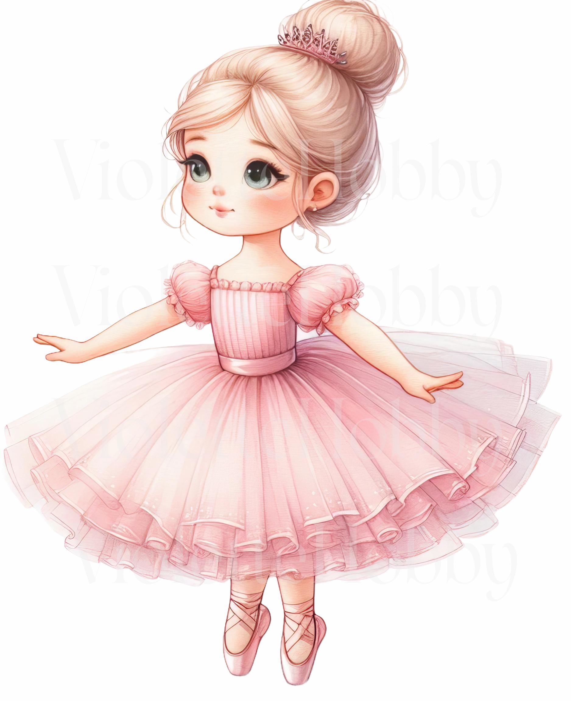 Elegant Ballet Dancer Clipart Digital Ballerina PNG Images Printable ...
