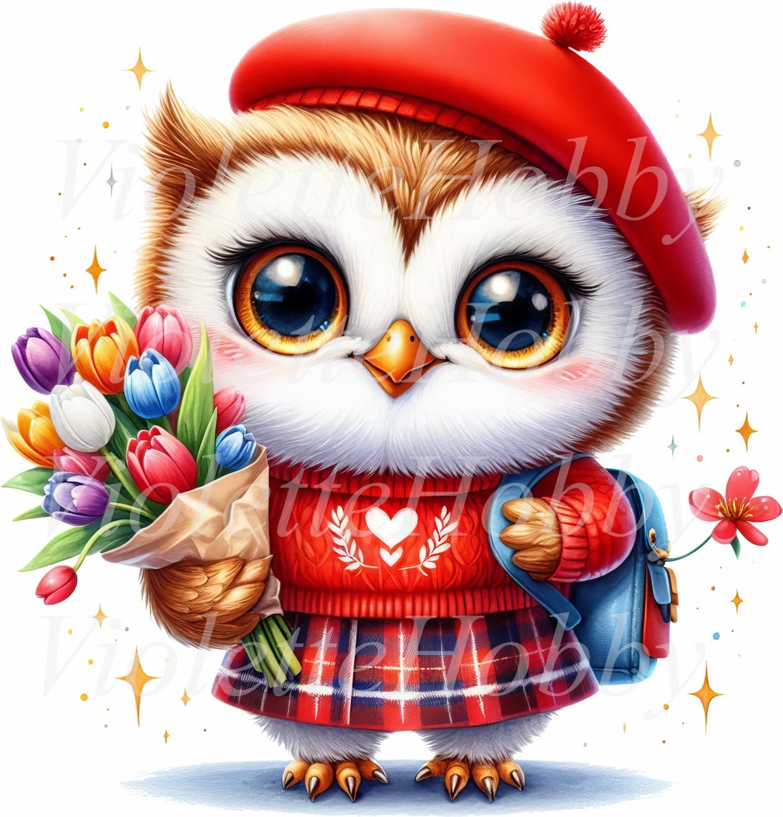 10 PNG/ Back to School/cute Owls/owl Illustration/digital Download Art ...