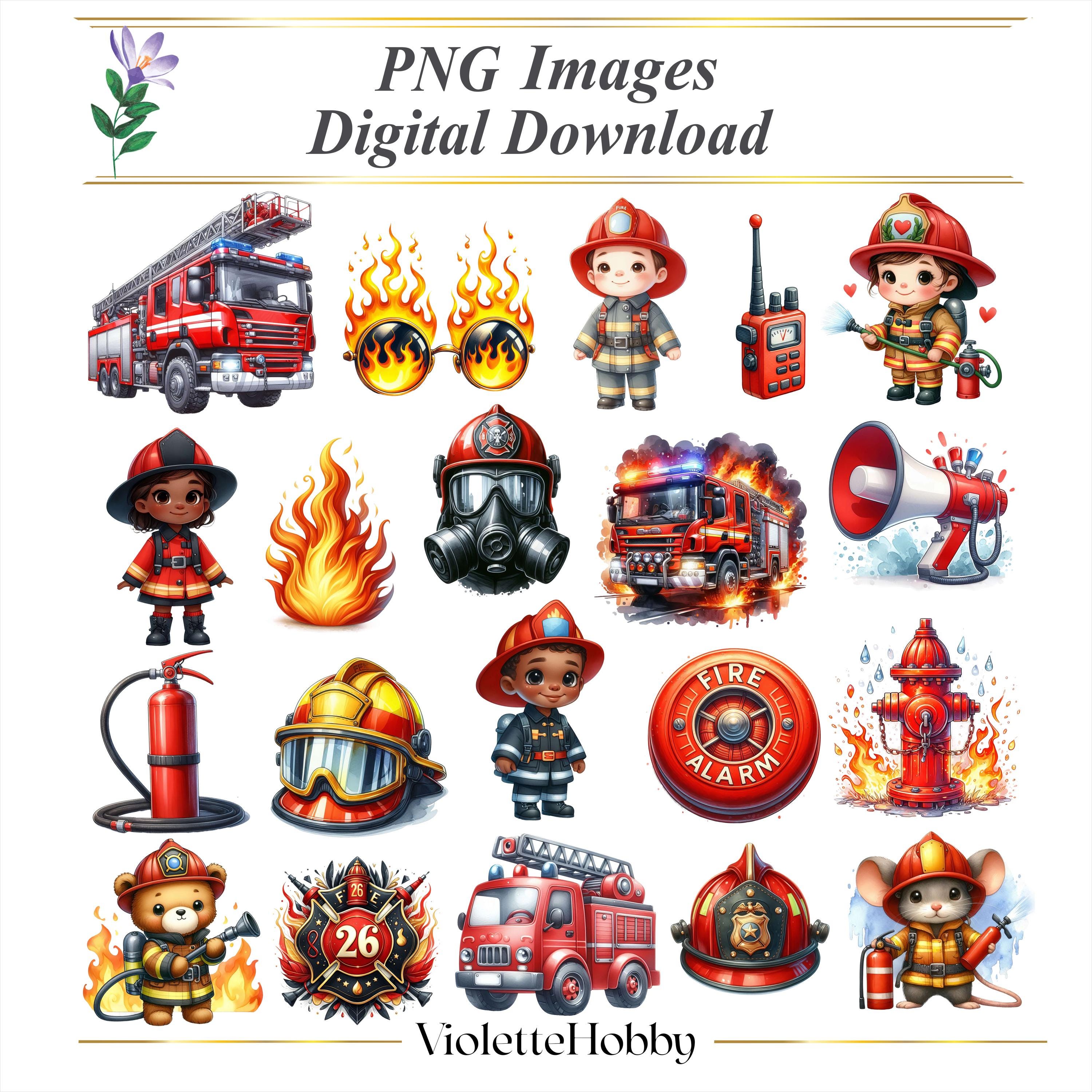 20 Pngfirefighter Clipart Collection Digital Download, Firefighting ...