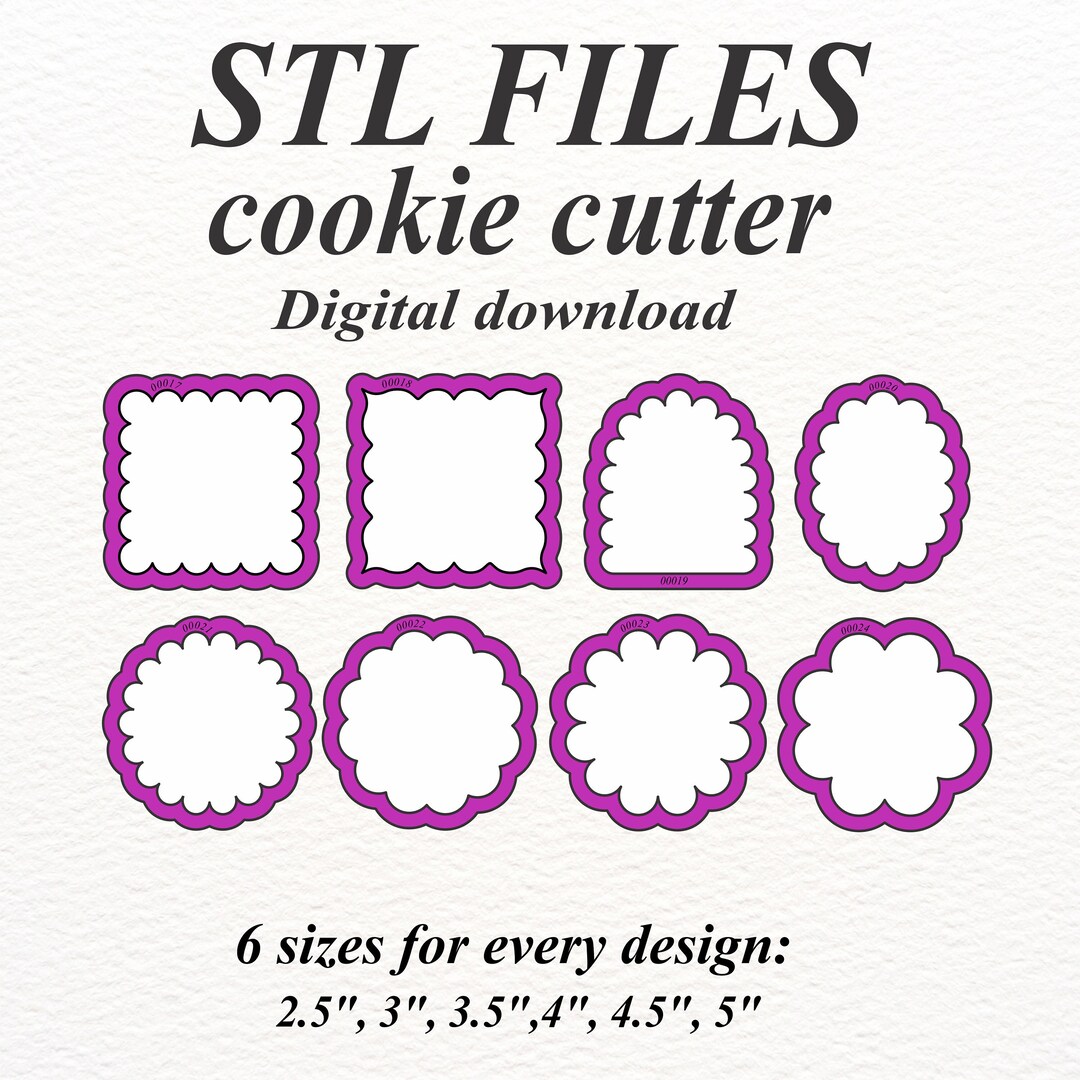 48 STL Files Cookie Cutter/digital Download/baking Tools/home Baking ...