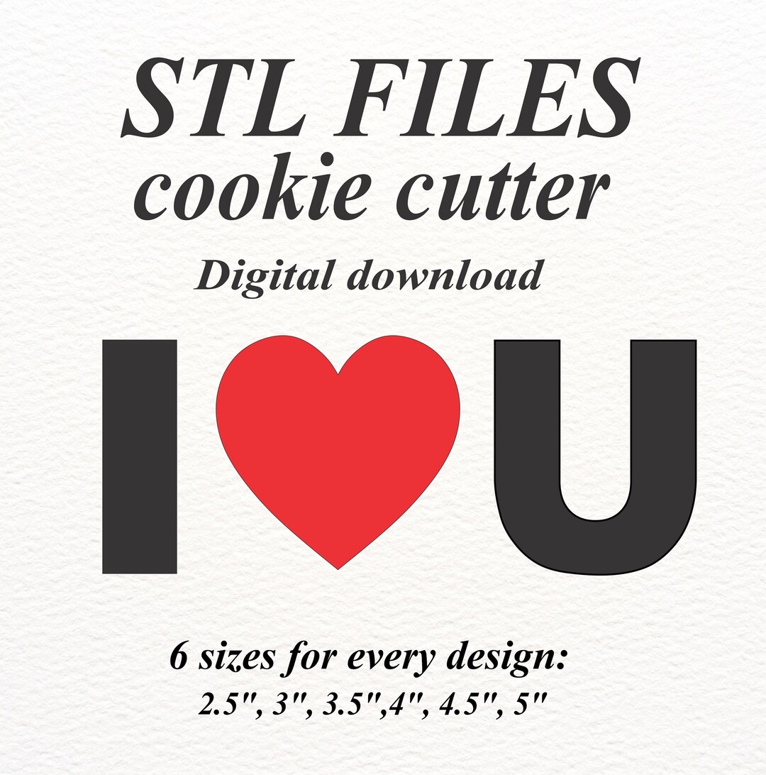 STL Files Cookie Cutter/ Digital Download - Etsy
