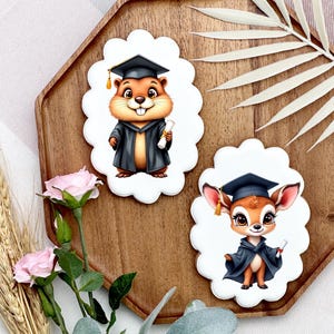 Graduation Animals Clipart PNG | Cute Animal Graduation Cap Clip Art ...