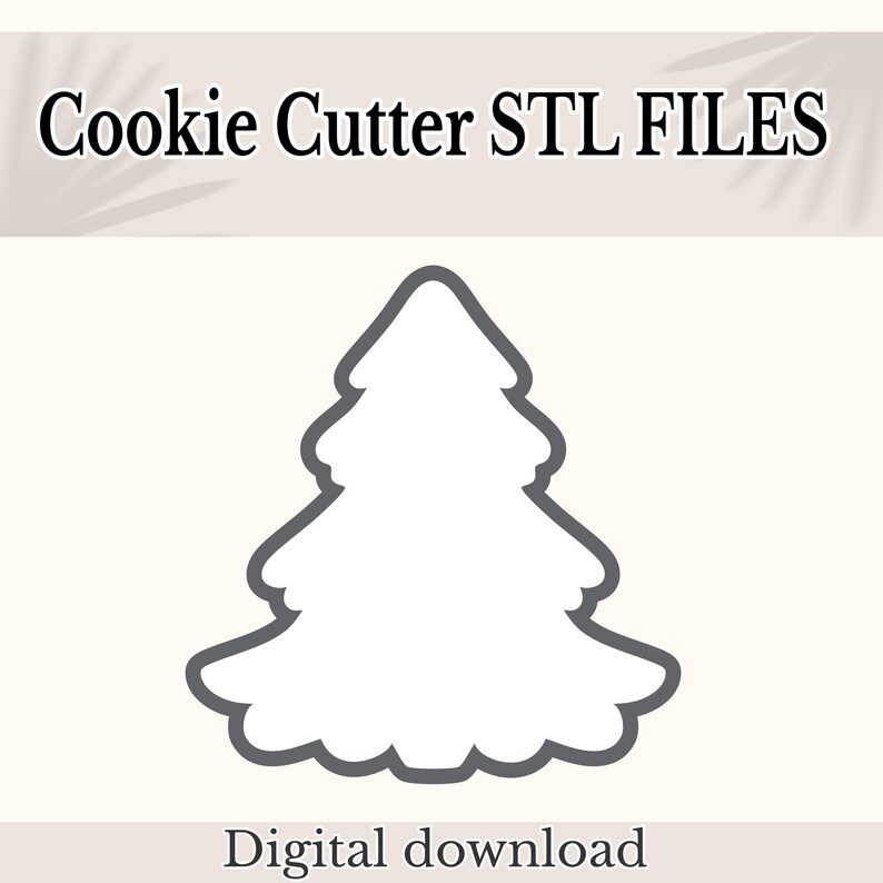 3D Printable STL File Cookie Cutter Template Christmas Tree Shape ...