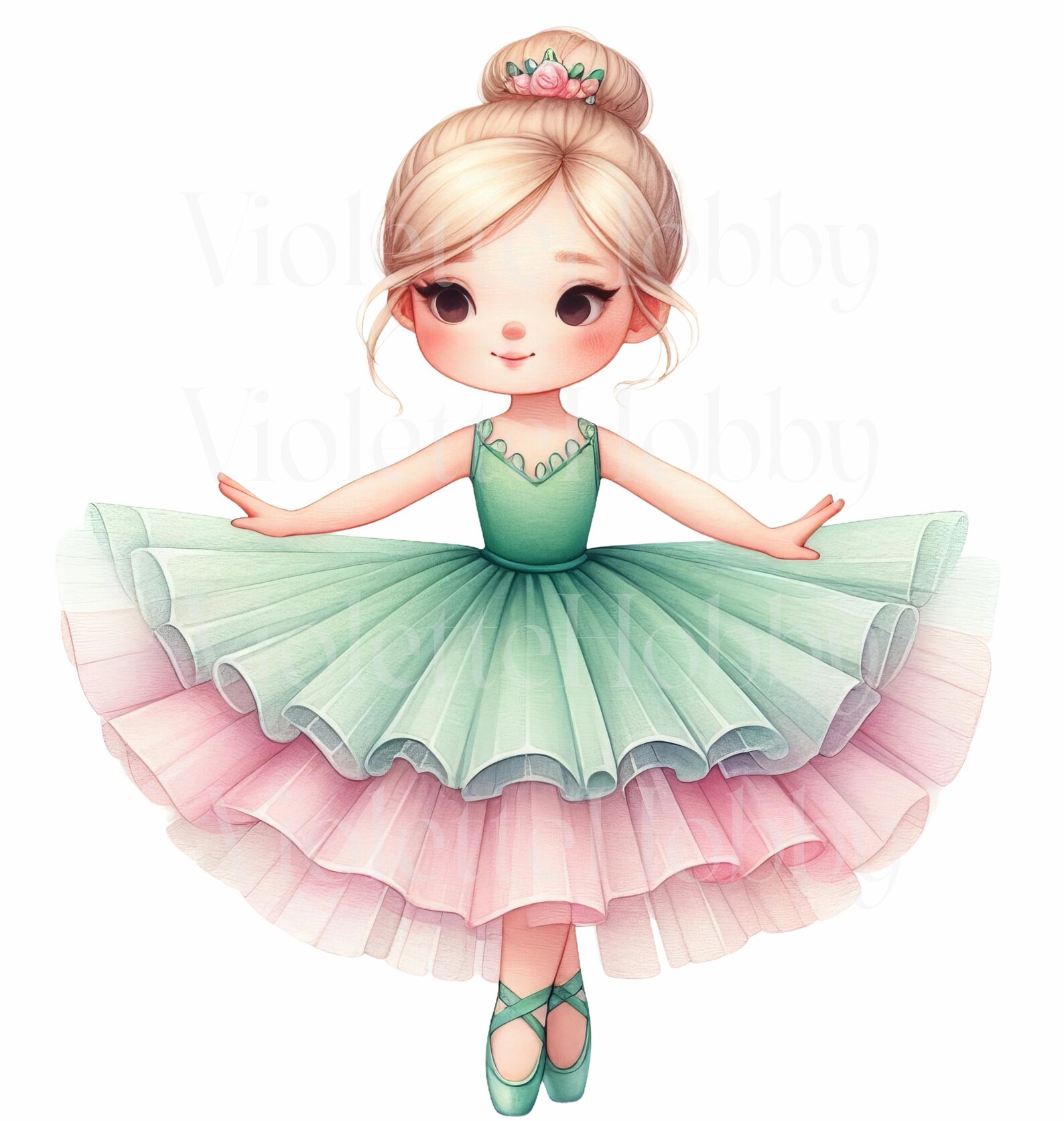 Elegant Ballet Dancer Clipart - Digital Ballerina PNG Images ...