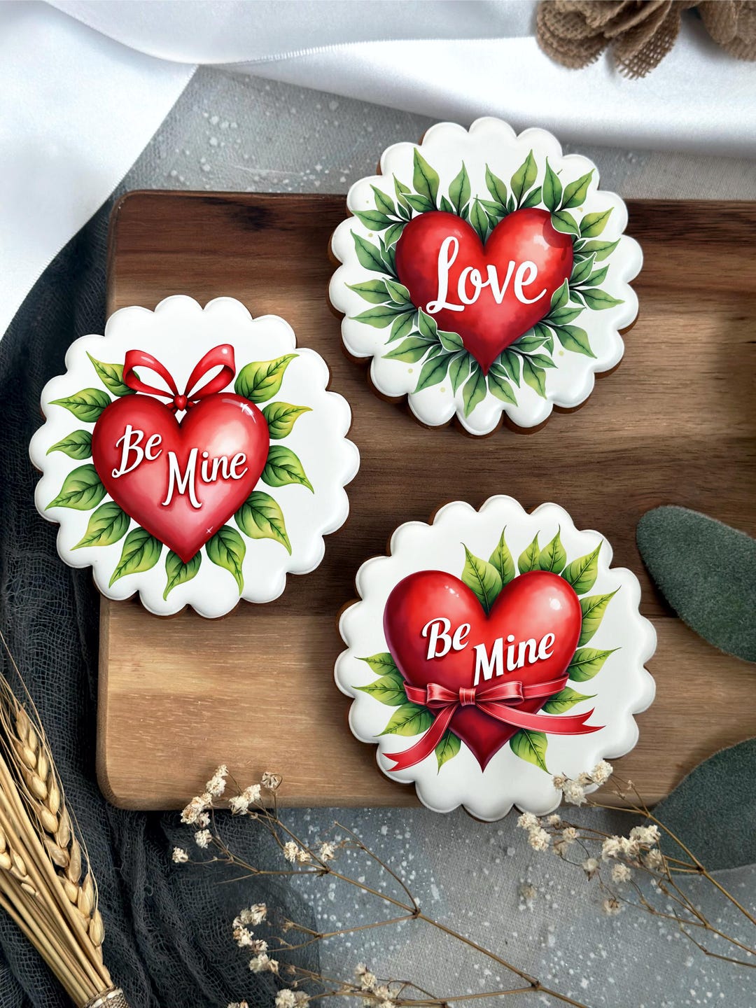 Valentine's Day Heart Clip Art Set - 14 PNG Love and Be Mine Graphics ...