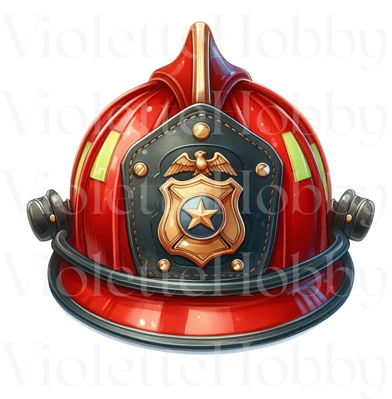 Firefighter Clipart Collection: Firetruck, Gear, Flames (20 PNG Digital ...