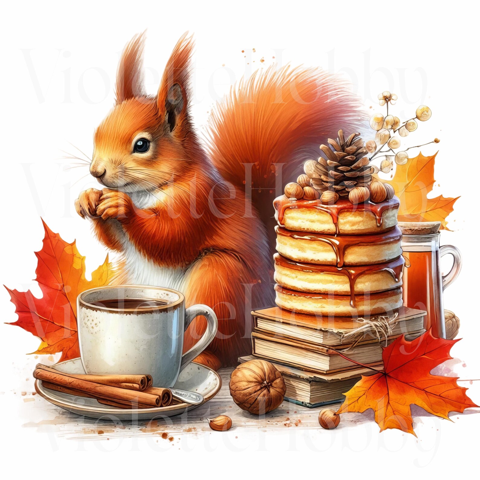 Autumn Animals PNG Images Collection Digital Download Fall Themed ...