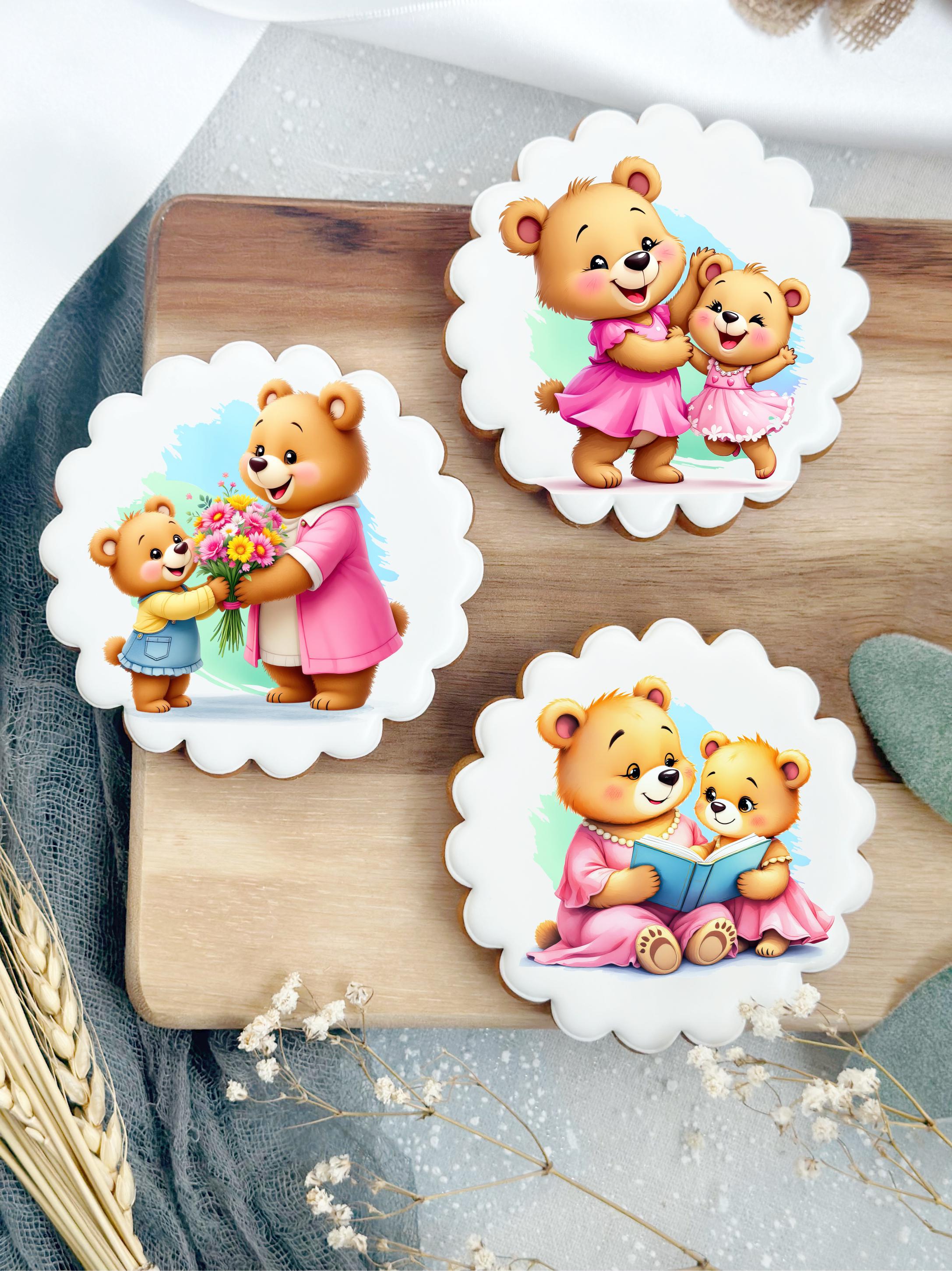 Mother’s Day Bear Clipart PNG | Mom and Baby Bear Clip Art | Cute ...