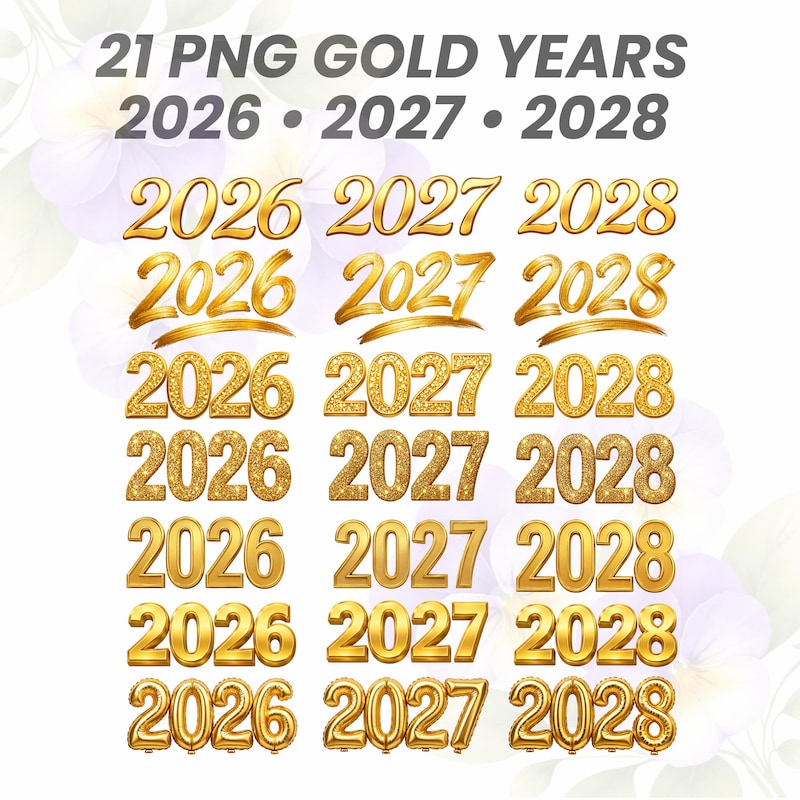 2026 Gold Numbers - Etsy