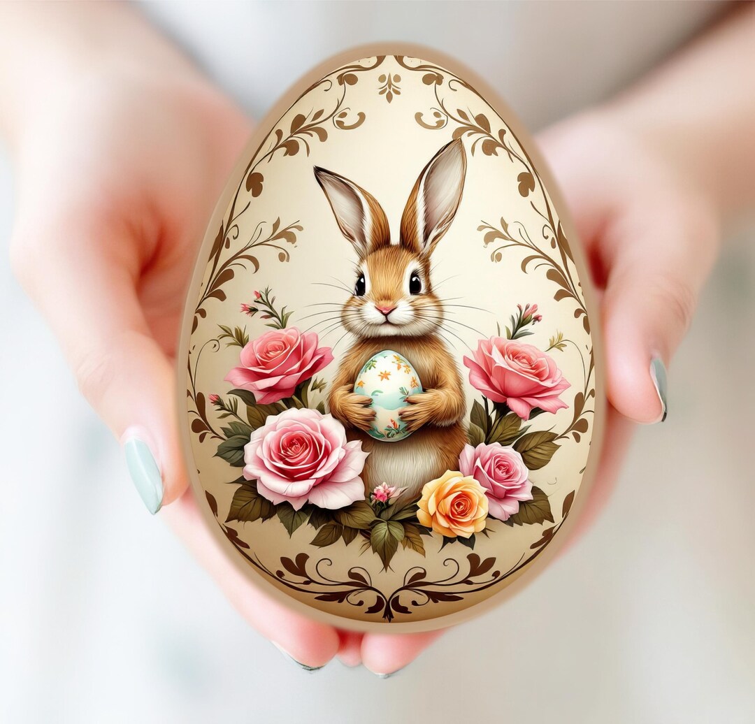 20 PNG | Vintage Easter Bunny Clipart | Shabby Chic Easter Eggs ...