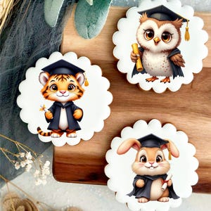 Graduation Animals Clipart PNG | Cute Animal Graduation Cap Clip Art ...