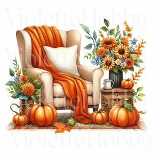 Cozy Autumn Clipart Collection: Fall-themed Digital Illustrations of ...