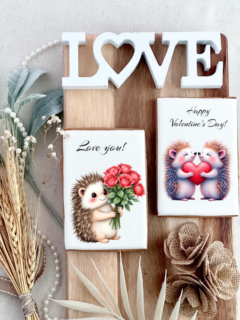 12 Valentine's Day Hedgehog PNG Clipart | Cute Animal Love ...