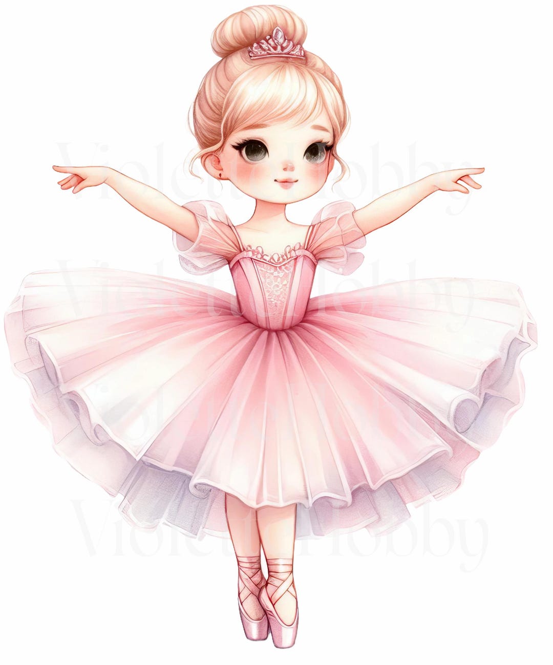 Elegant Ballet Dancer Clipart - Digital Ballerina PNG Images ...