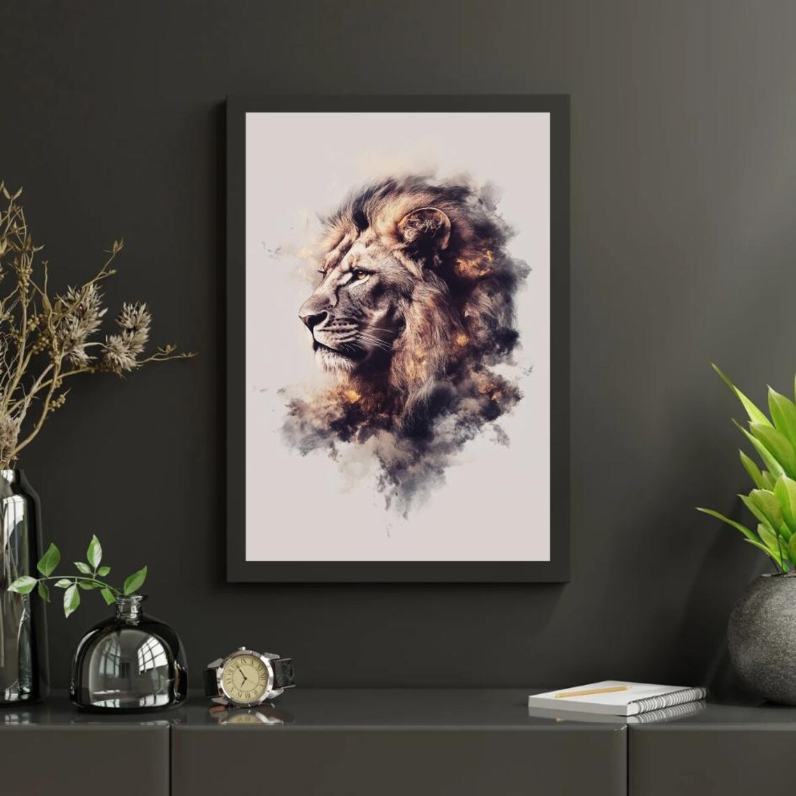 Lion of Judah, DIGITAL DOWNLOAD, Bible Art, Modern Bible Wall Art, Home ...