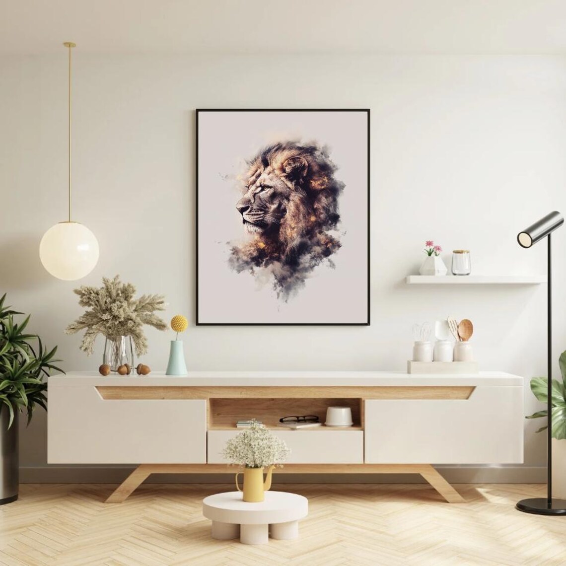 Lion of Judah, DIGITAL DOWNLOAD, Bible Art, Modern Bible Wall Art, Home ...