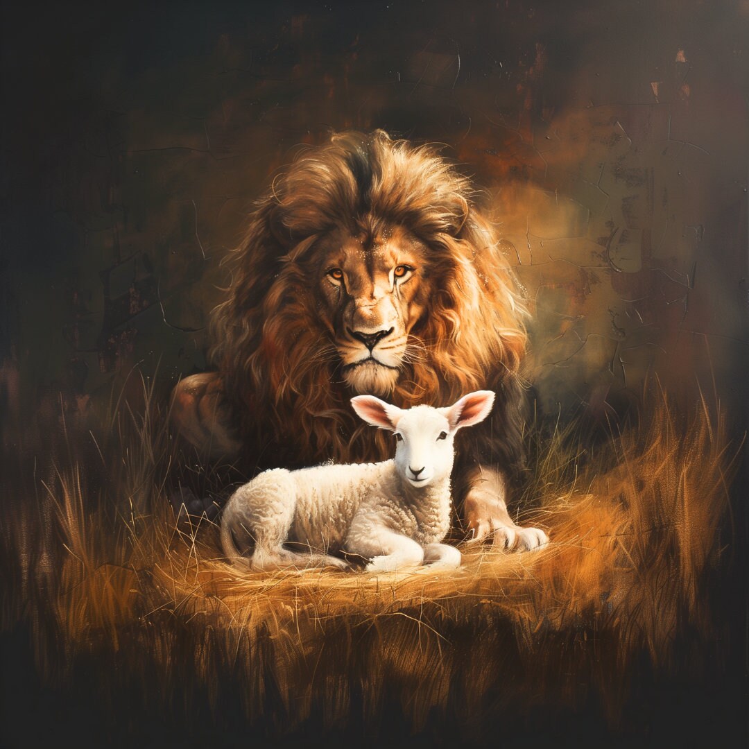 Divine Unity: the Lion and the Lamb DIGITAL DOWNLOAD Inspirational ...