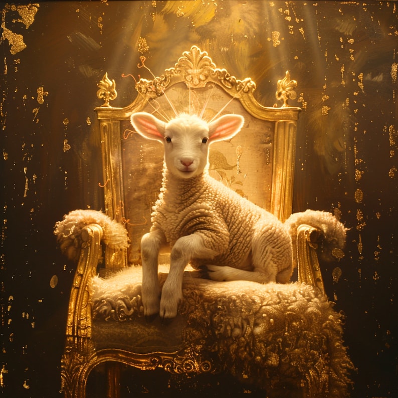 The Lamb of God on the Throne DIGITAL DOWNLOAD Inspirational Gospel ...
