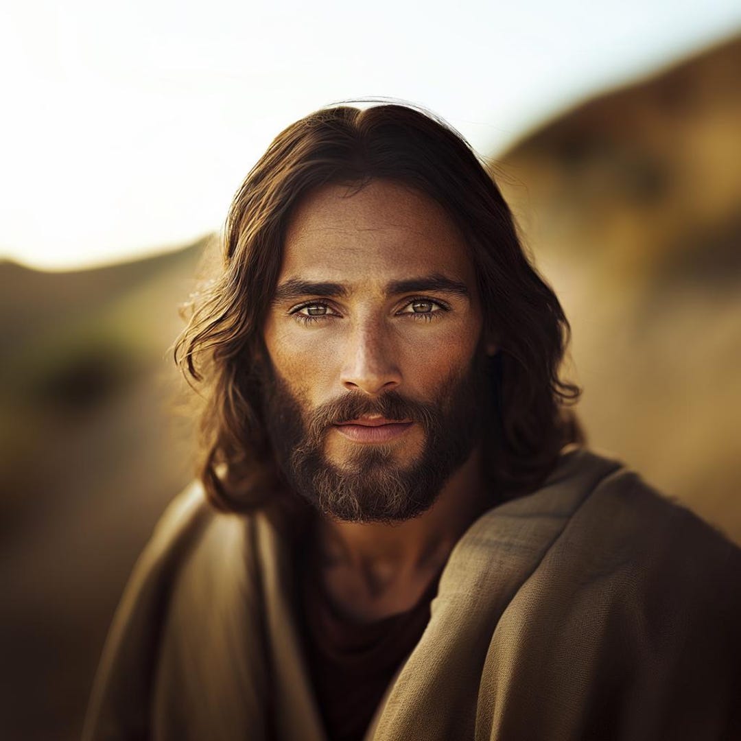 Jesus Portrait, DIGITAL DOWNLOAD, Bible Art, Jesus Art, Modern Bible ...