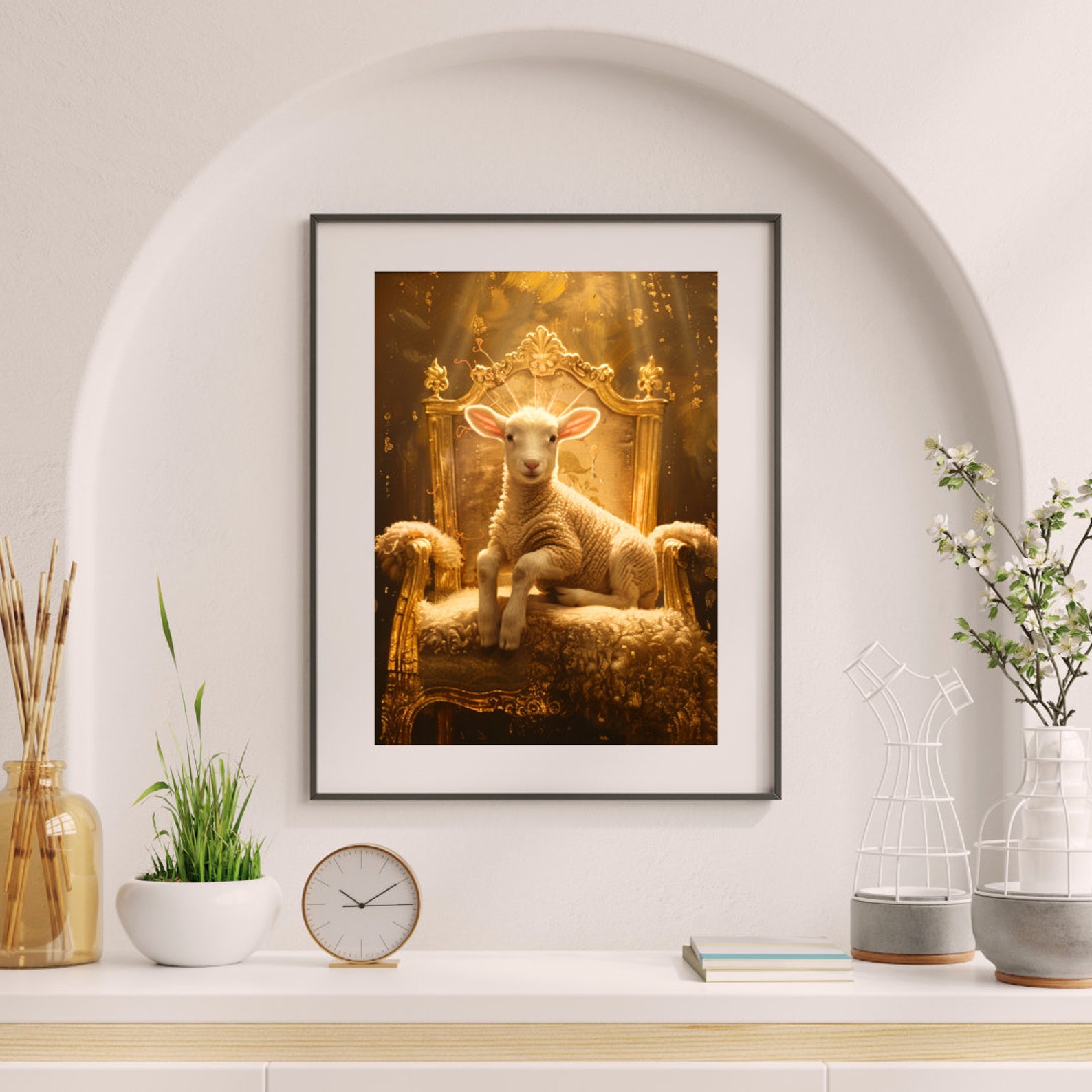 Lamb of God on Throne, Christian Art Printable (digital Download) - Etsy