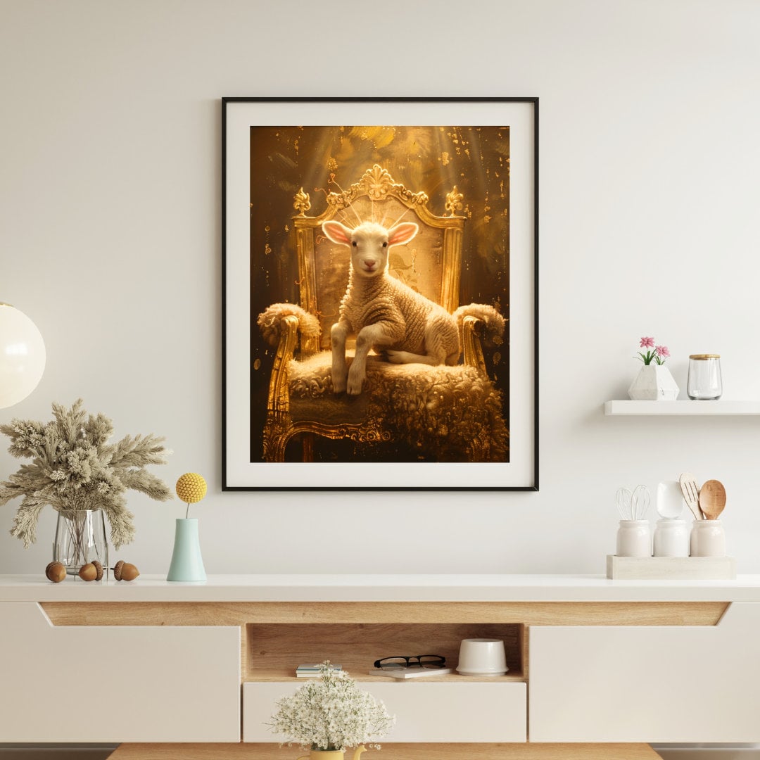 Lamb of God on Throne, Christian Art Printable (digital Download) - Etsy