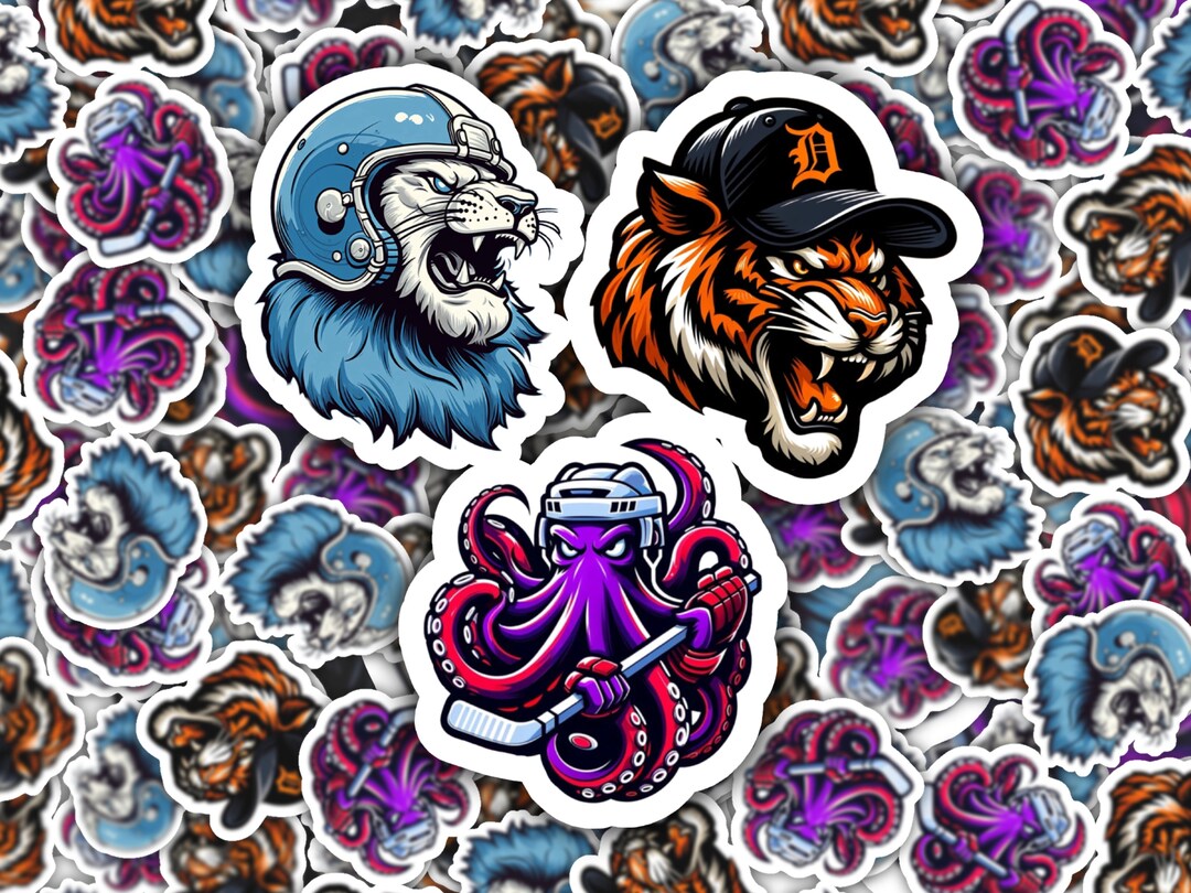 Detroit Sports Sticker Pack - Etsy