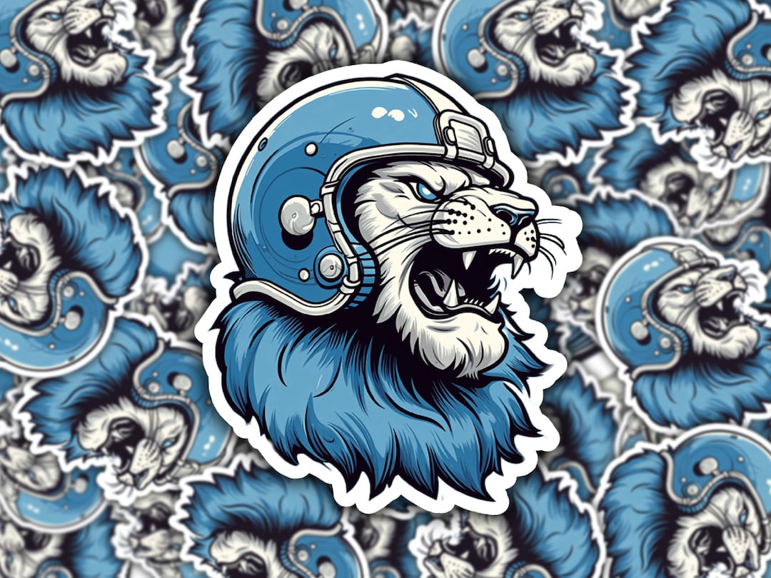 Detroit Lions Football Lion Sticker - Etsy