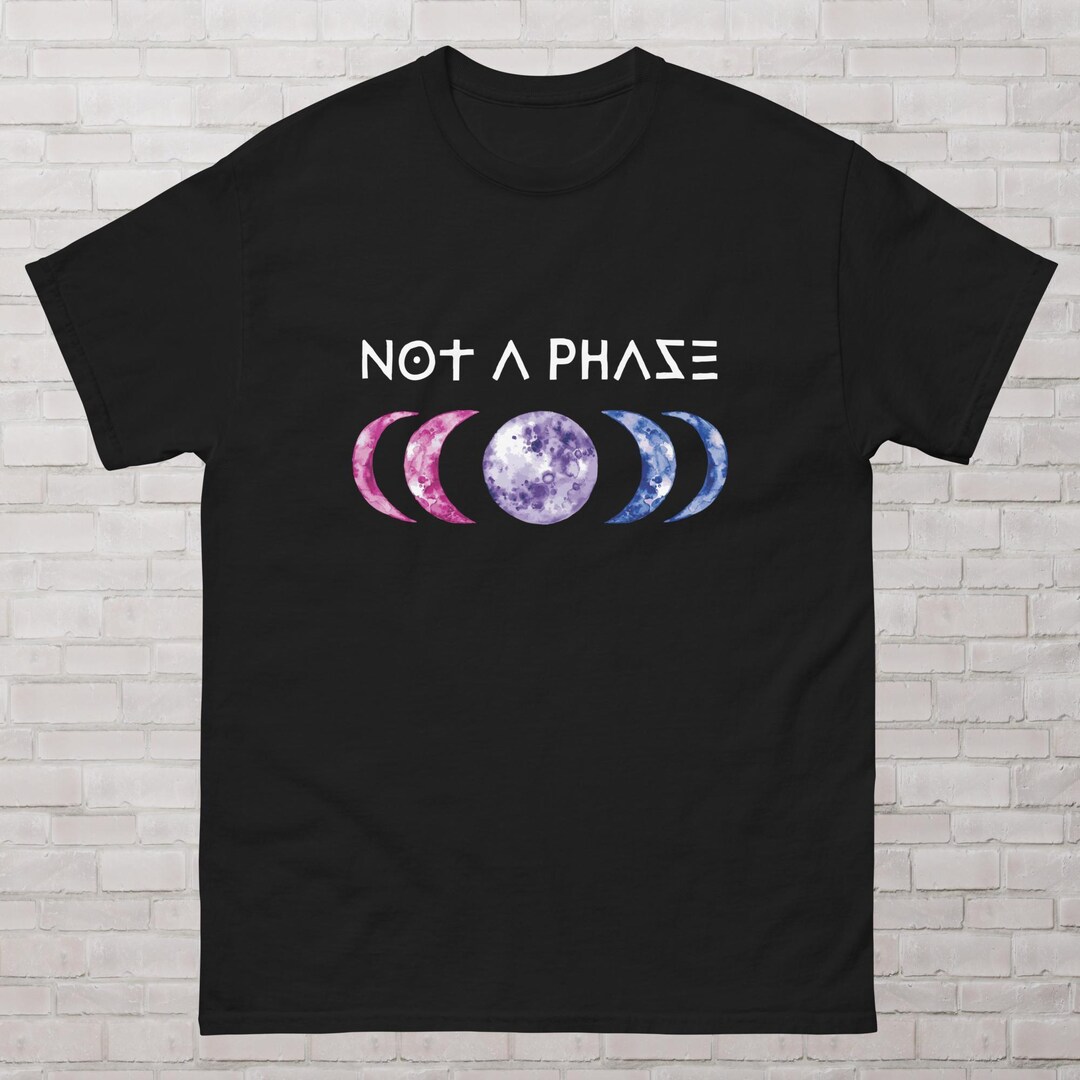 Not a Phase Witchy Bisexual Bi Pride Moon Phases Queer Witch Genderless ...