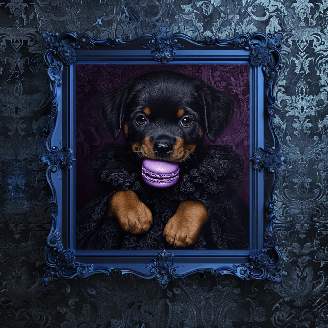 Victorian Rottweiler Portrait | | Gothic Rottweiler | Rottweiler and ...