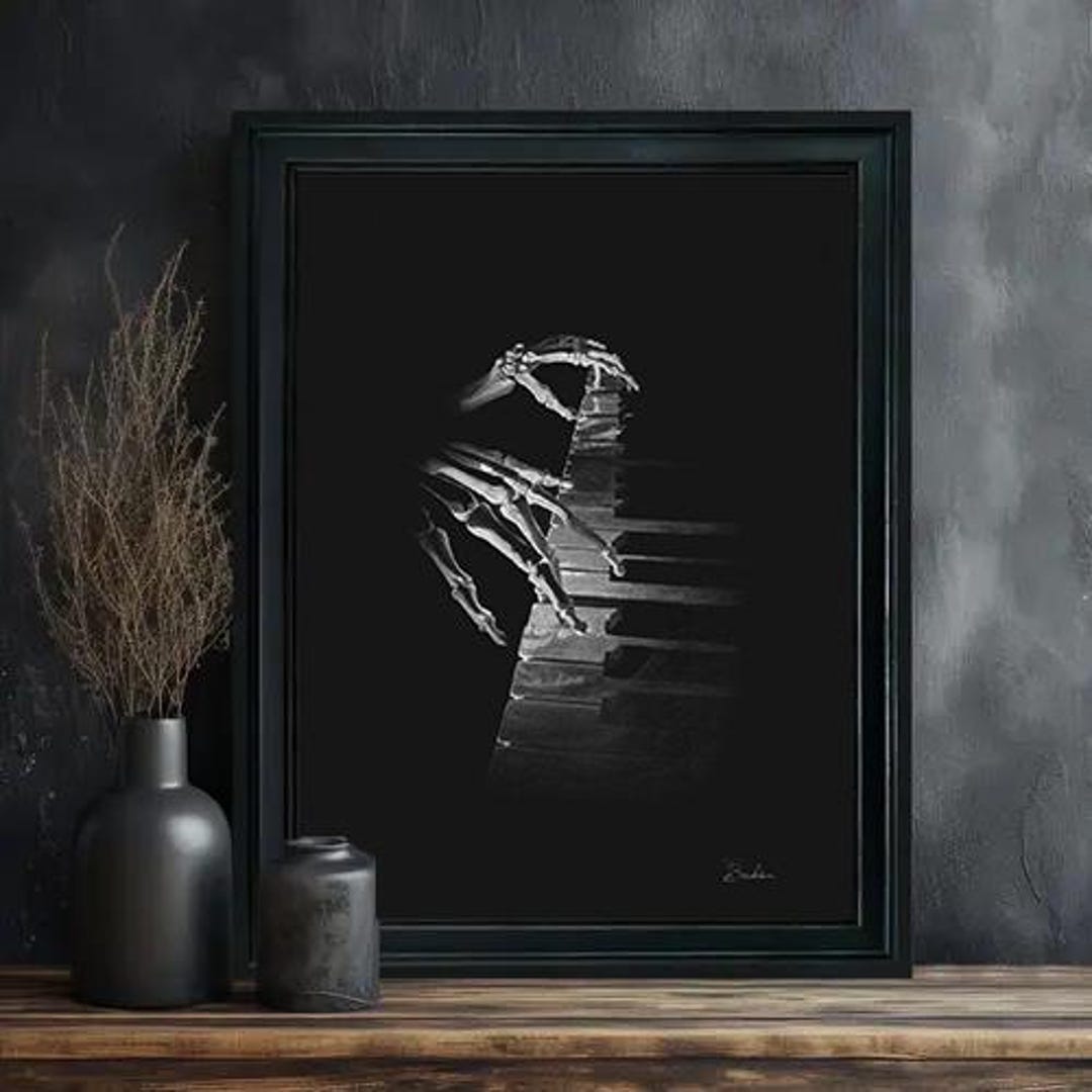 The Maestro - Skeleton Hands Playing Piano | Dark Gothic Music Art ...