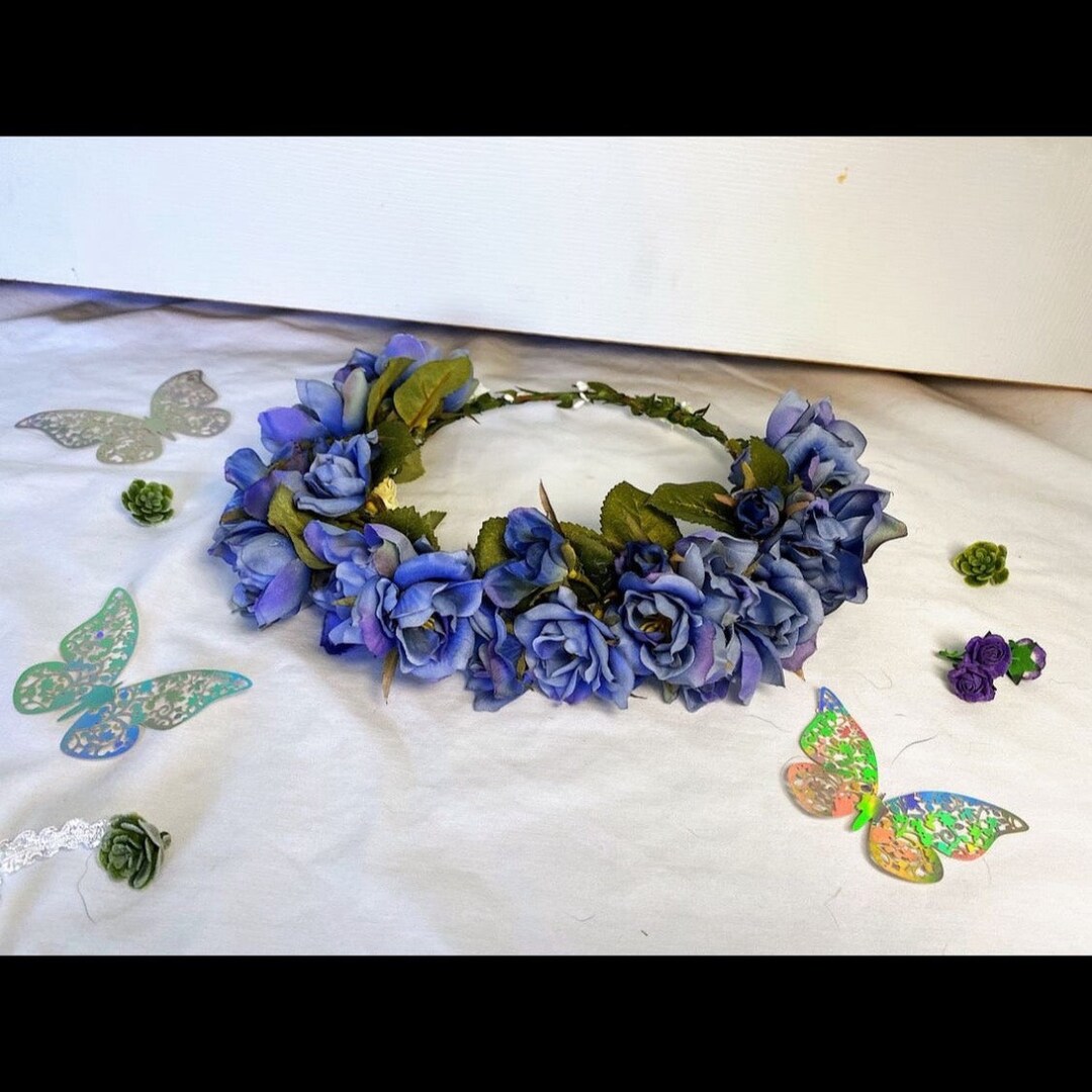 Celestial Galaxy Woodland Floral Head Wreath, Galaxy Flower Crown ...
