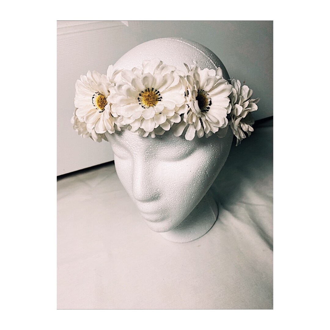Daisy Floral Headband, Daisy Flower Crown, Daisy Floral Crown, Daisy ...