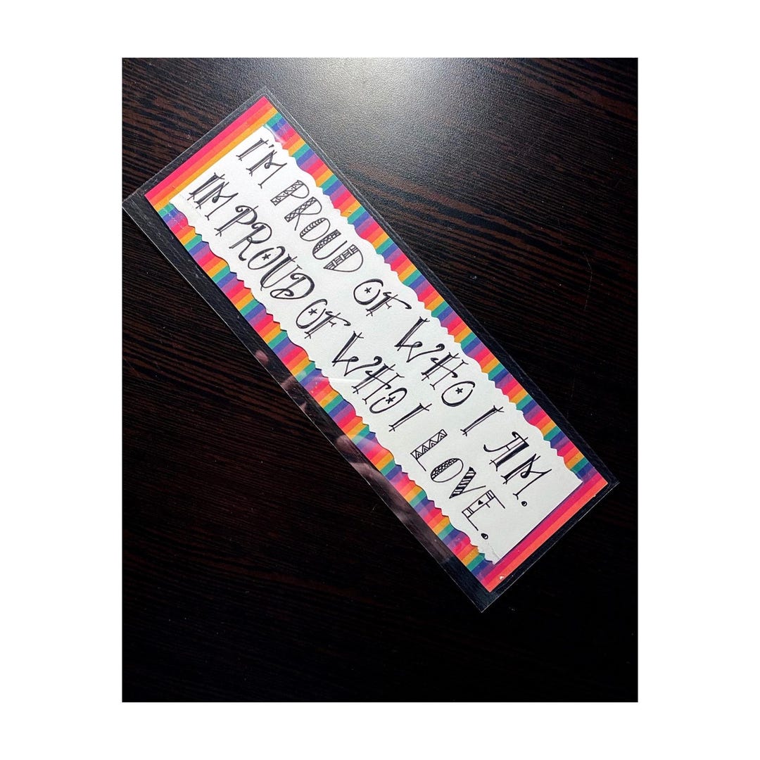 Pride Love Quote Bookmark, LGBTQ Pride Bookmark, Rainbow Love Bookmark ...