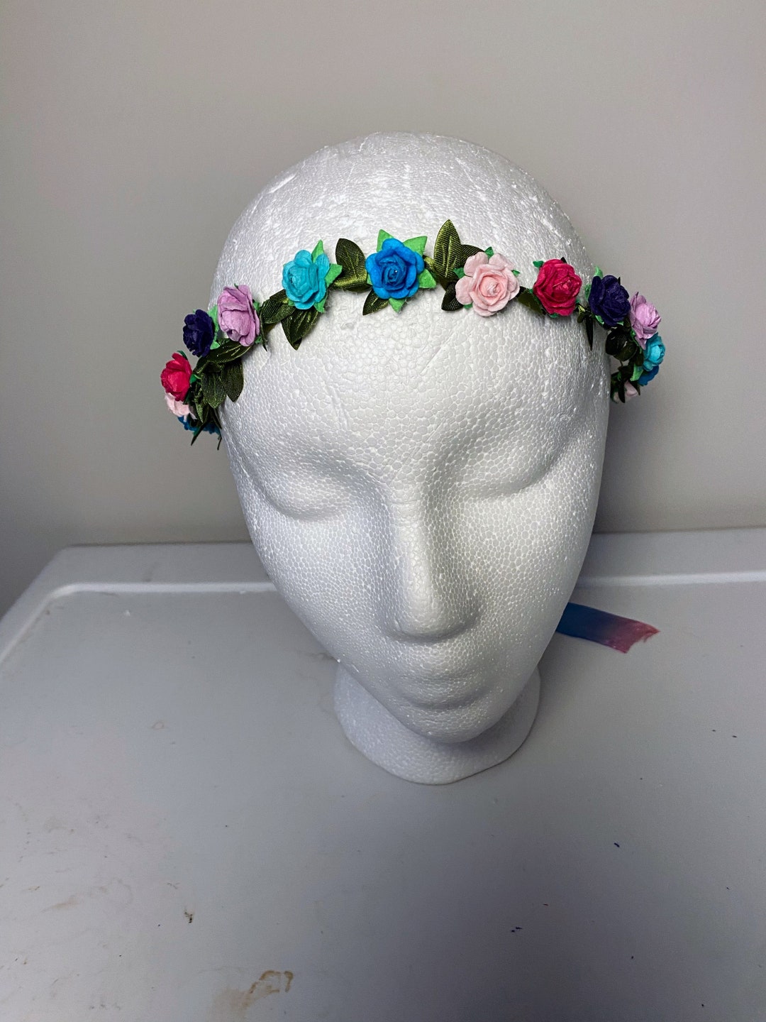 Dainty Bisexual Pride Flag Colors Flower Crown, Bisexual Pride Flower ...