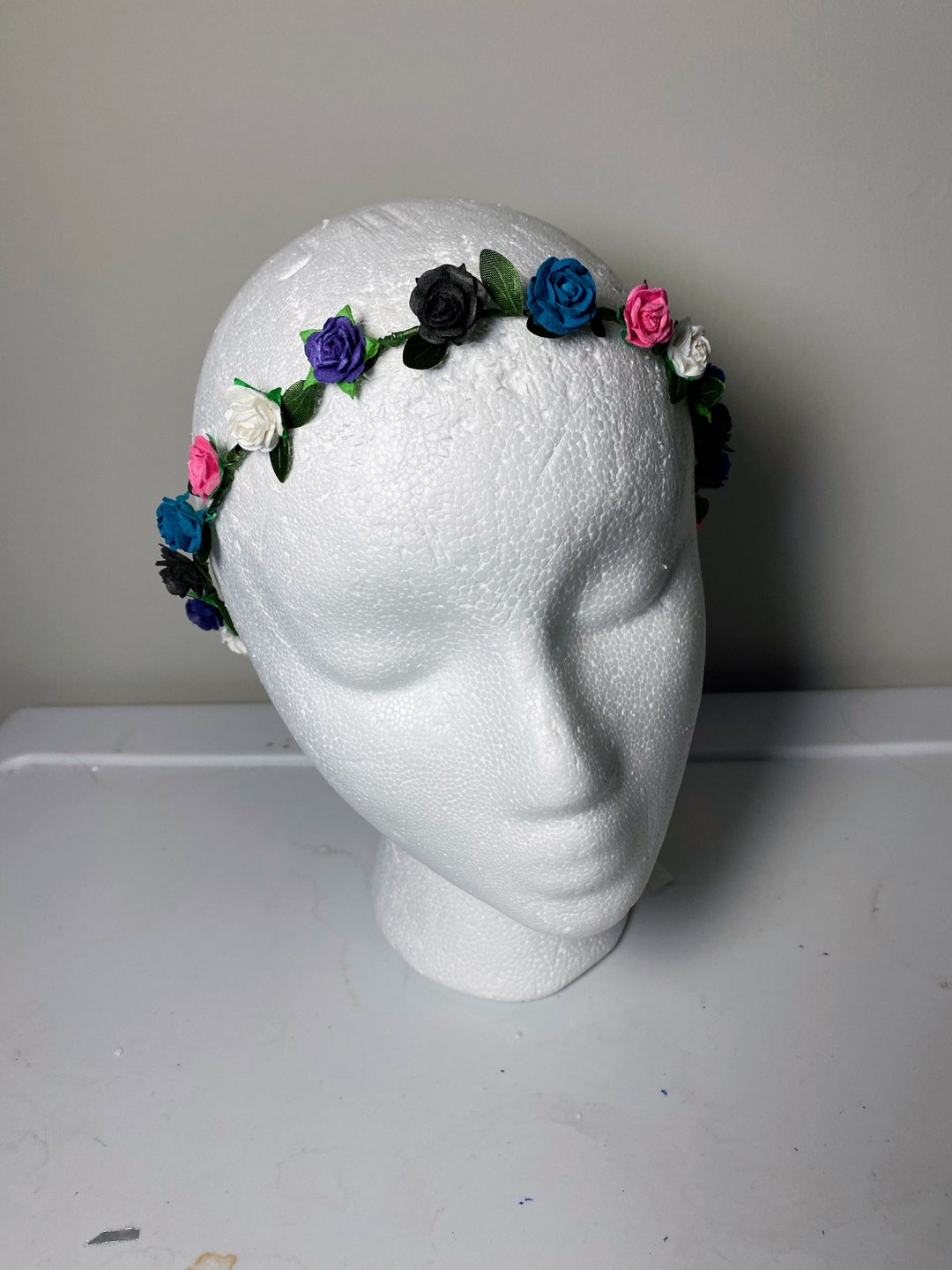 Genderfluid Pride Flag Colors Flower Crown, Genderfluid Pride Flower ...