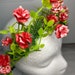 Red Woodland Fairy Flower Crown, Red Floral Head Wreath, Red Halo ...