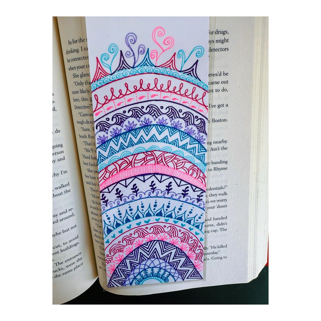 Bisexual Pride Flag Colors Mandala Bookmark, Bisexual Pride Bookmark - Etsy