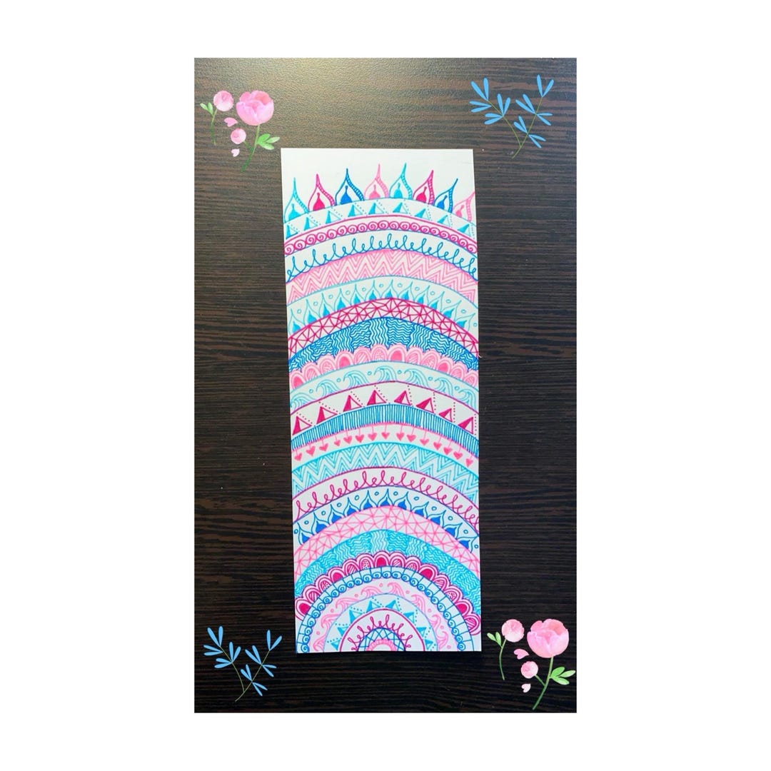 Transgender Pride Flag Colors Mandala Bookmark, Transgender Pride ...