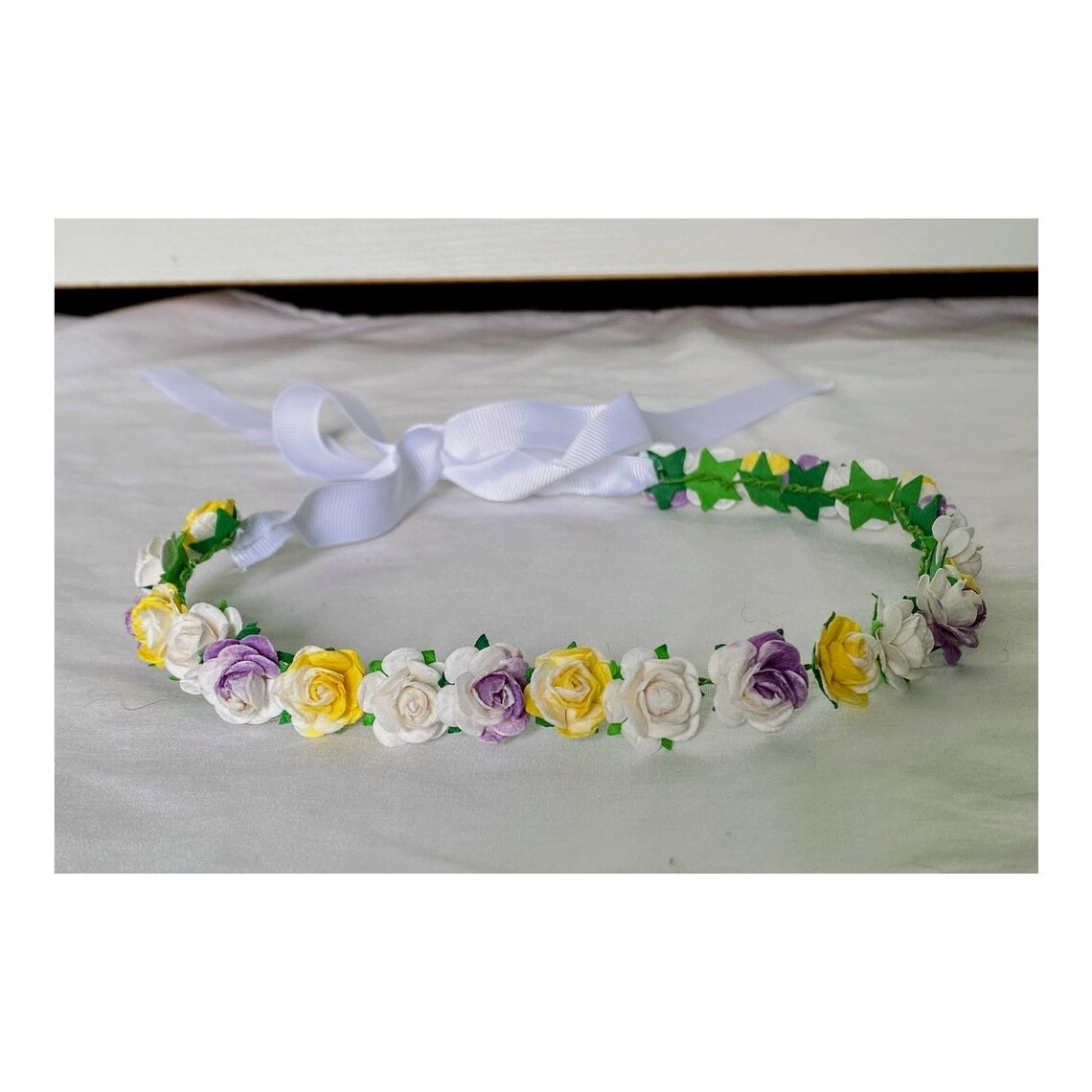 Nonbinary Pride Flag Colors Rose Flower Crown, Nonbinary Pride Rose ...