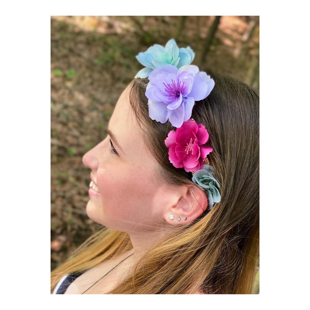 Bisexual Pride Flag Colors Flower Crown, Bisexual Pride Flower Crown ...
