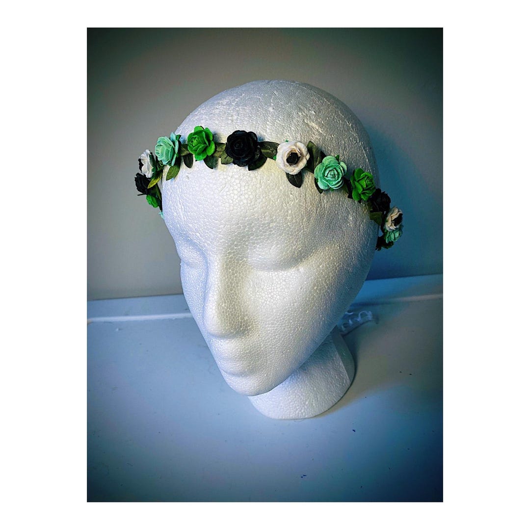 Aromantic Pride Flag Colors Flower Crown, Aromantic Pride Flower Crown ...