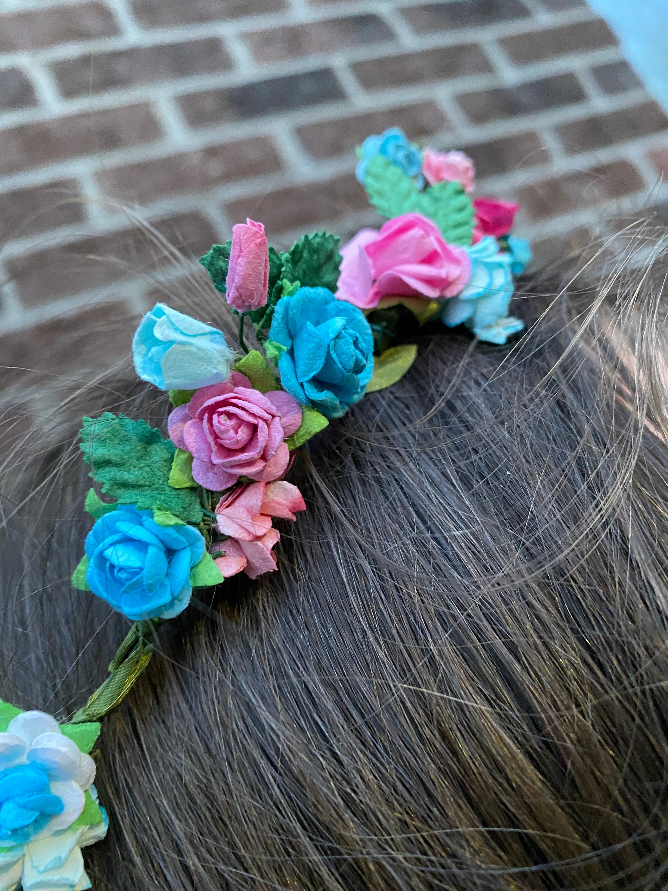 Transgender Pride Flag Colors Rose Woodland Flower Crown, Transgender ...