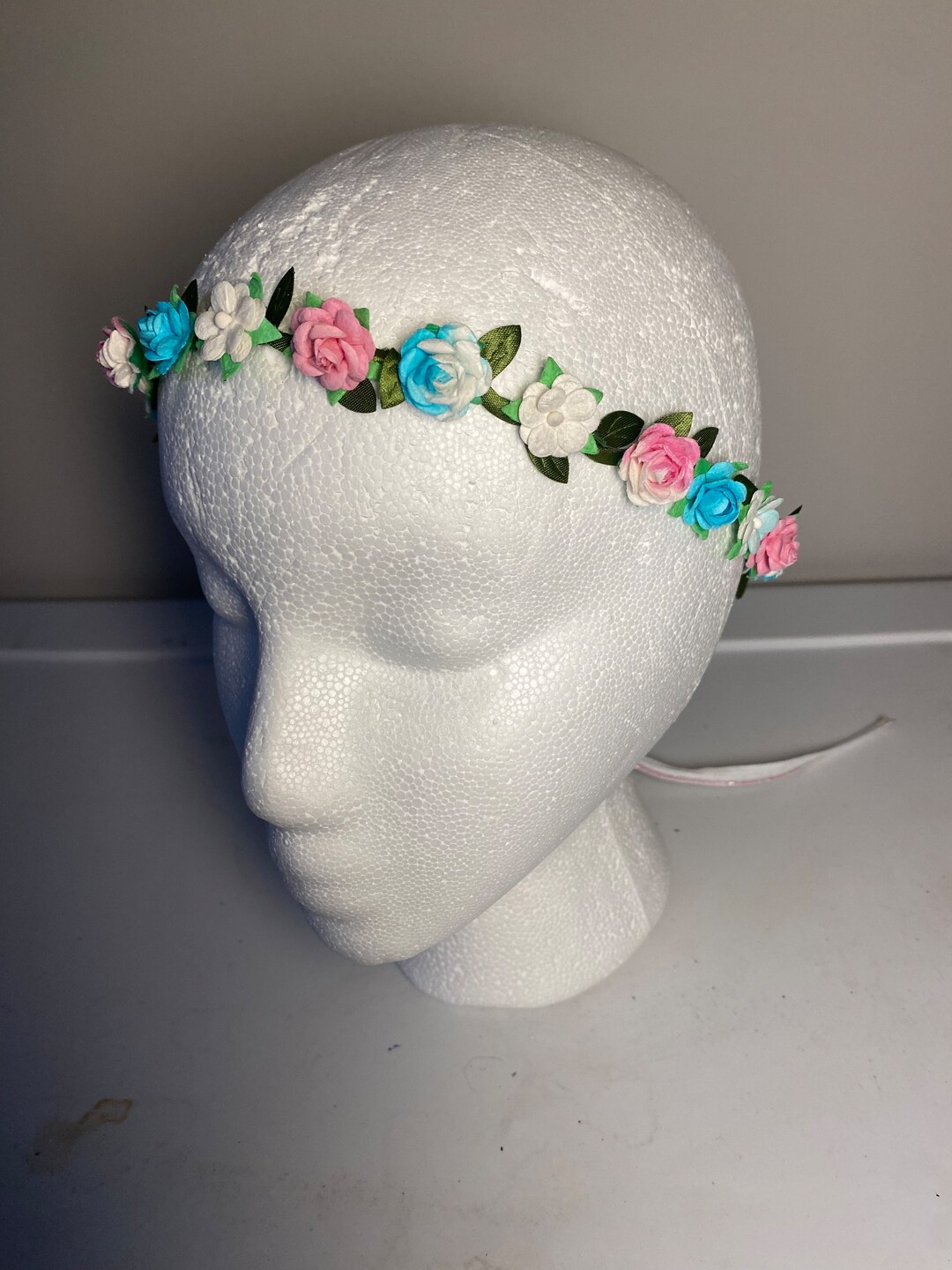 Transgender Pride Flag Colors Rose Flower Crown, Transgender Pride ...
