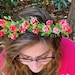 Red Woodland Fairy Flower Crown, Red Floral Head Wreath, Red Halo ...